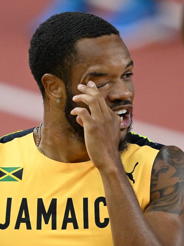 Jamaican sprinter competes with glass in his eye after accident at ...